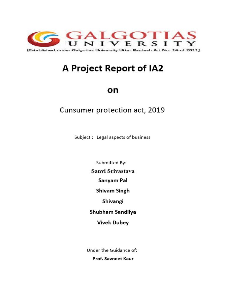 Legal Project | PDF | E Commerce | Consumer Protection