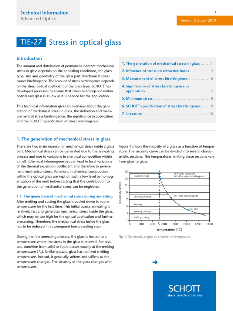 Optical Glass Stress Analysis | PDF | Refractive Index | Glasses