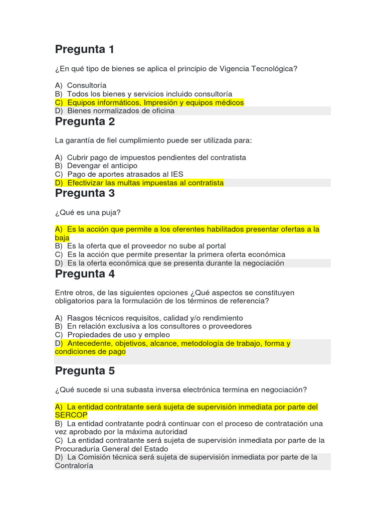 Pregunta Del Sercop | PDF | Subasta | Presupuesto