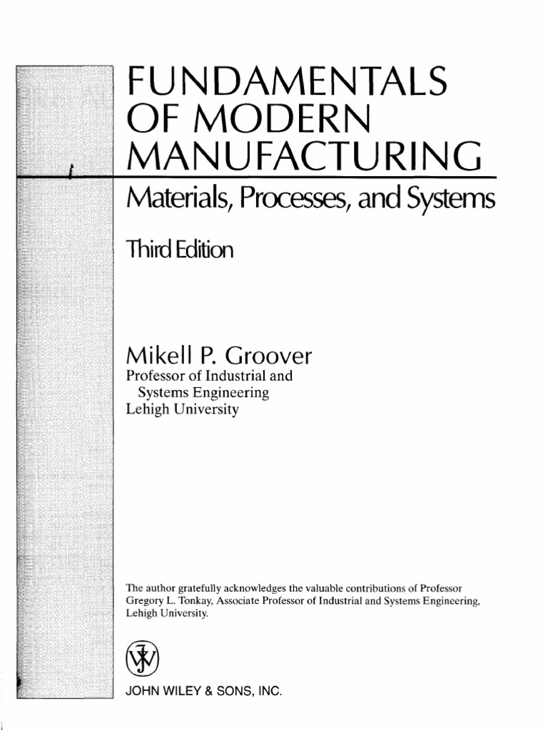 Fundamentals Modern Manufacturing | PDF