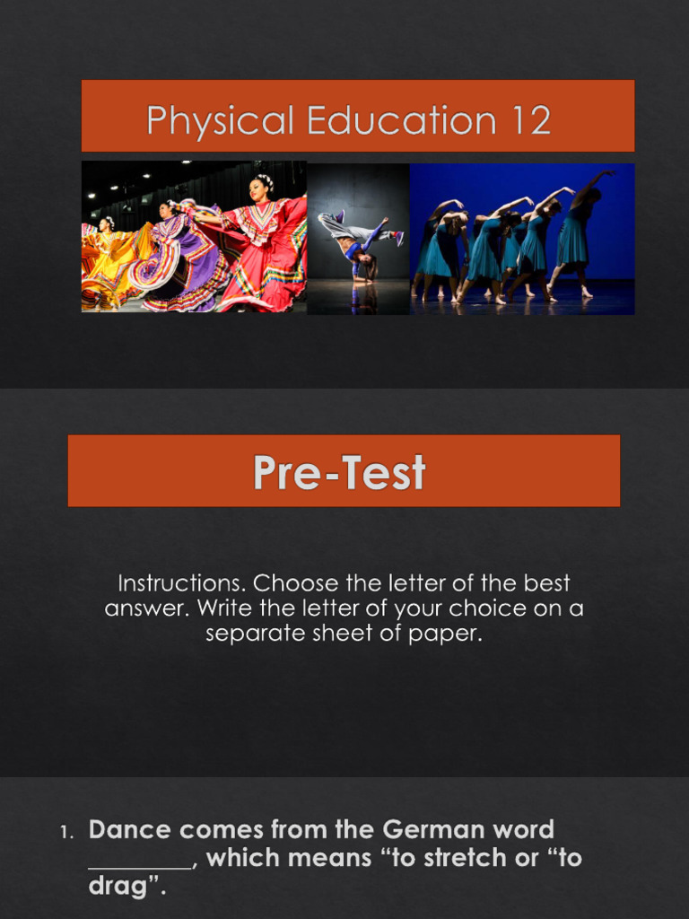 PE 12 Introducation | PDF | Dances | Ballet