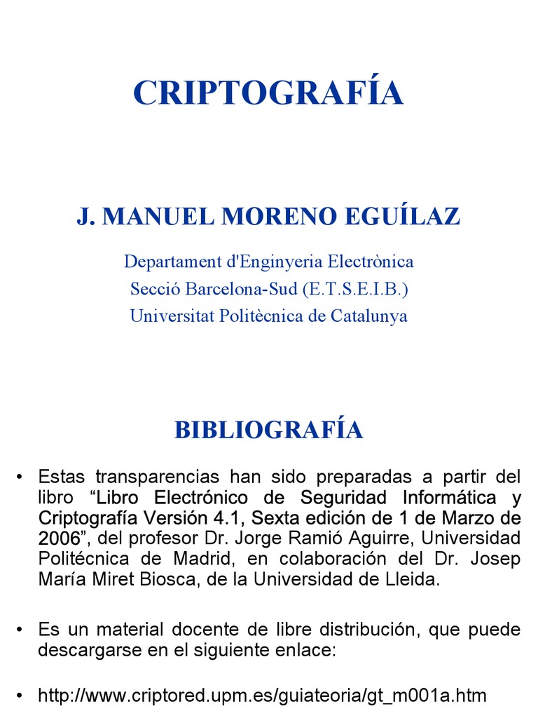 Fundamentos de la Criptografía | PDF | Criptografía | Criptoanálisis