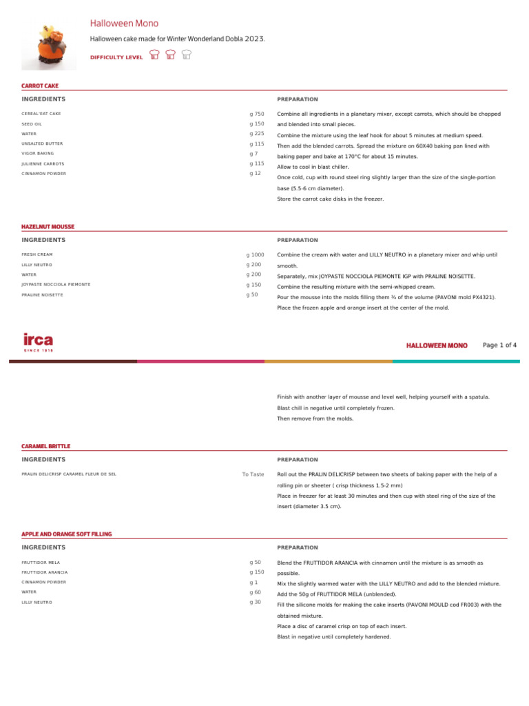 Irca Halloween-Mono Dessert | PDF