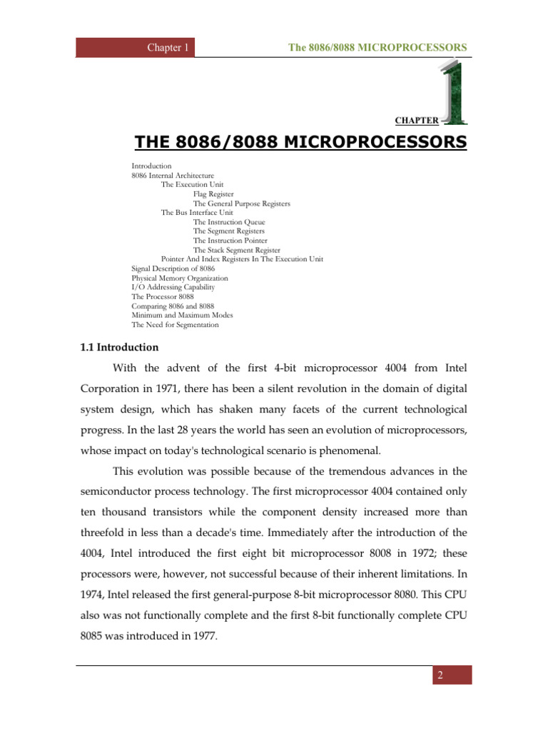 Advance Microprocessor Handout | PDF | Central Processing Unit | Input/Output