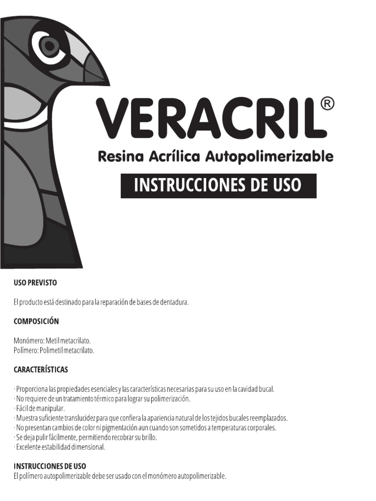 Instructivo - Veracril Autopolimerizable | PDF