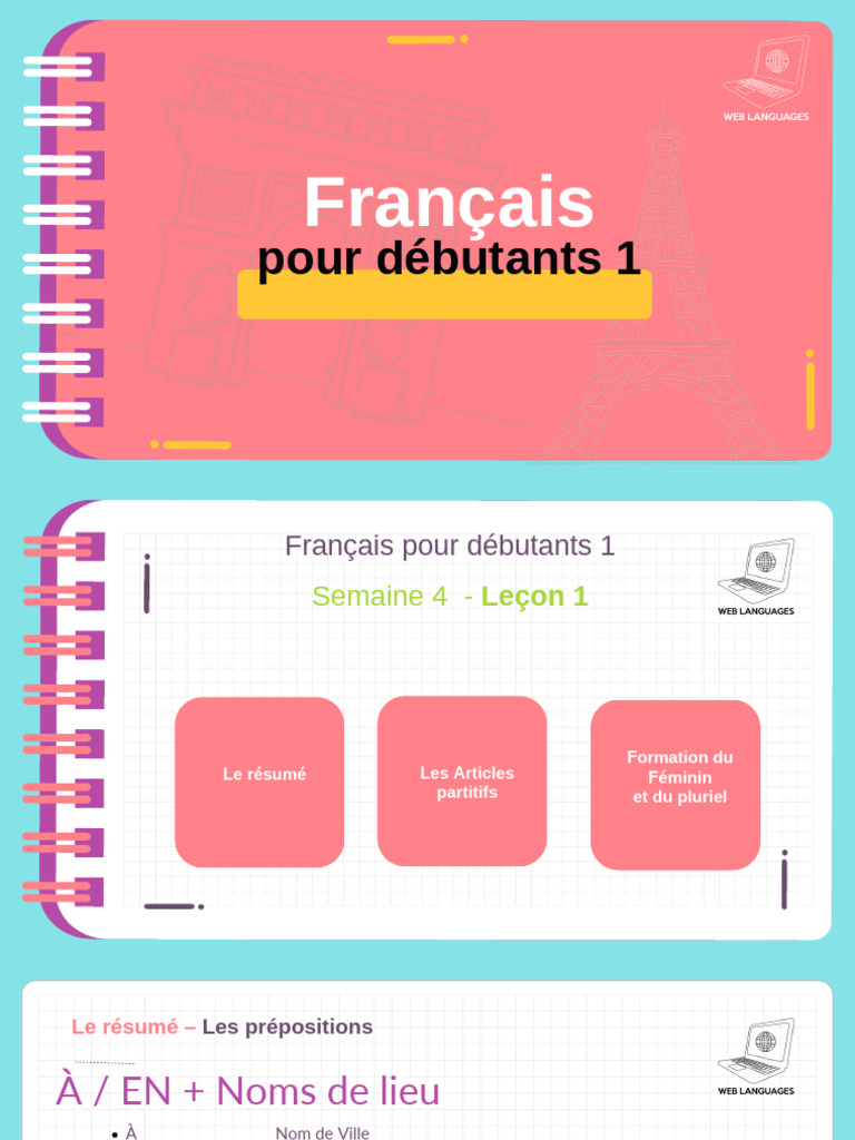 Leçons de français pour débutants 1 | PDF | Verbe | Nombre grammatical