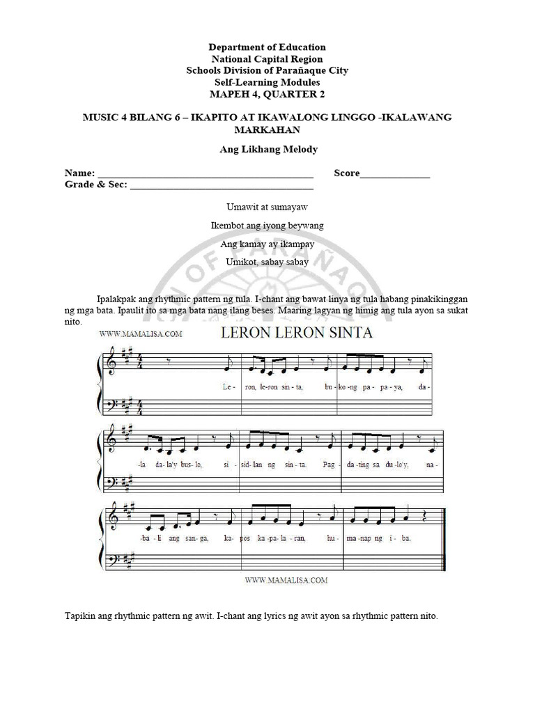 Mapeh4 QTR2 Mod4 | PDF