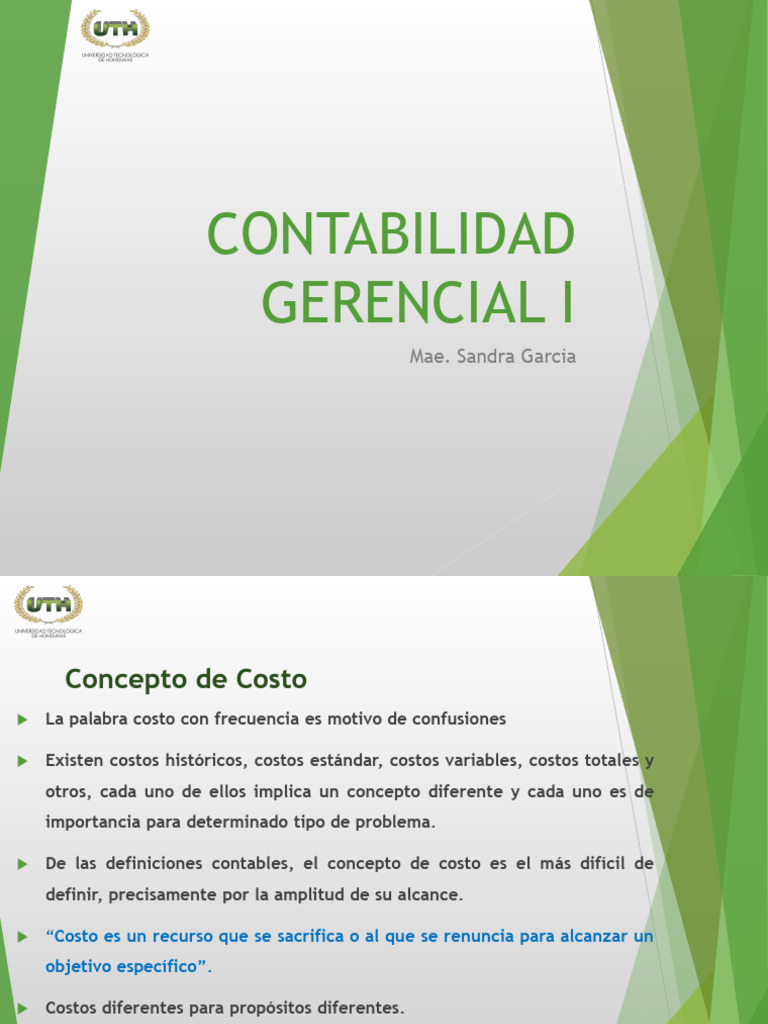 Costos Contabilidad Gerencial I | PDF | Costo | Contabilidad