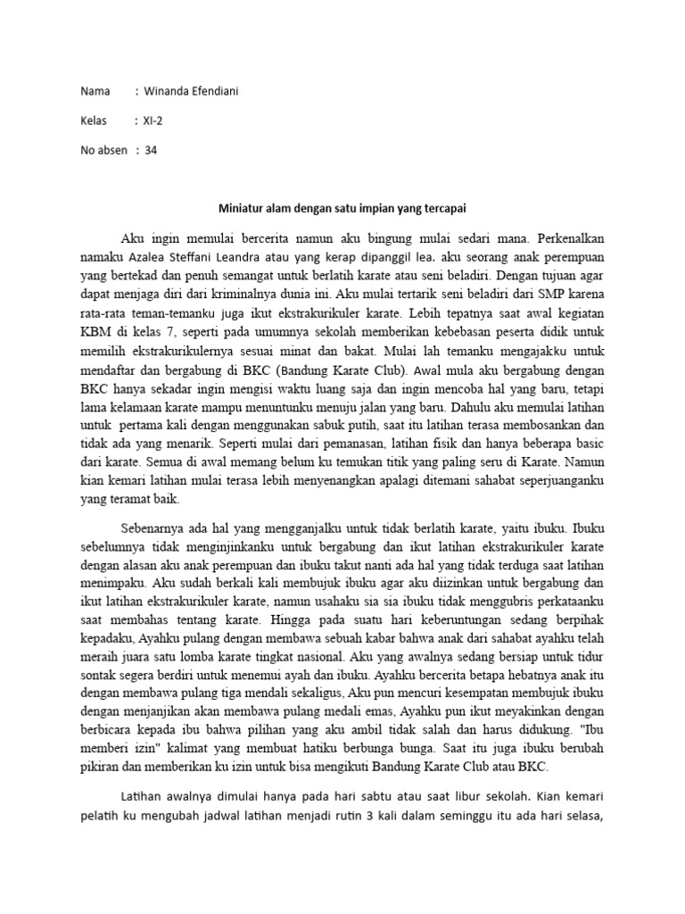 34 Winanda Efendiani Cerpen | PDF