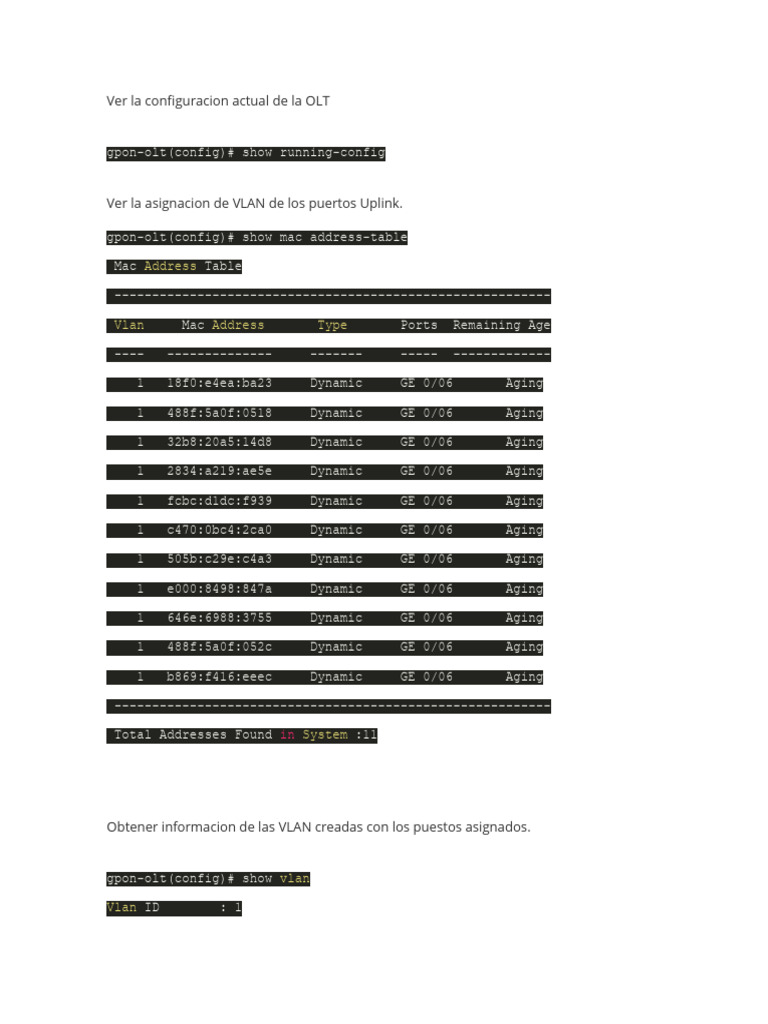 Comandos Vsol | PDF | Computer Architecture | Computer Networking