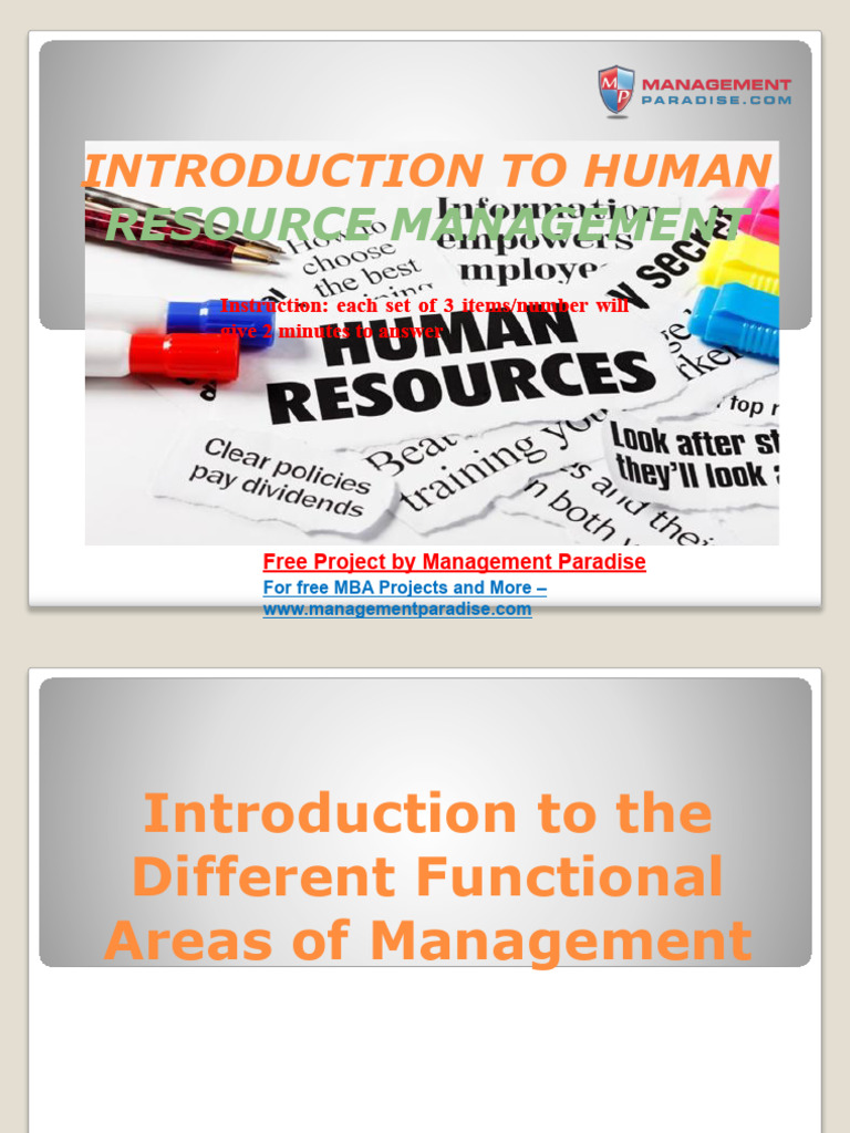 Chapter-1-Introduction-HRM.ppt | PDF | Human Resource Management | Human Resources