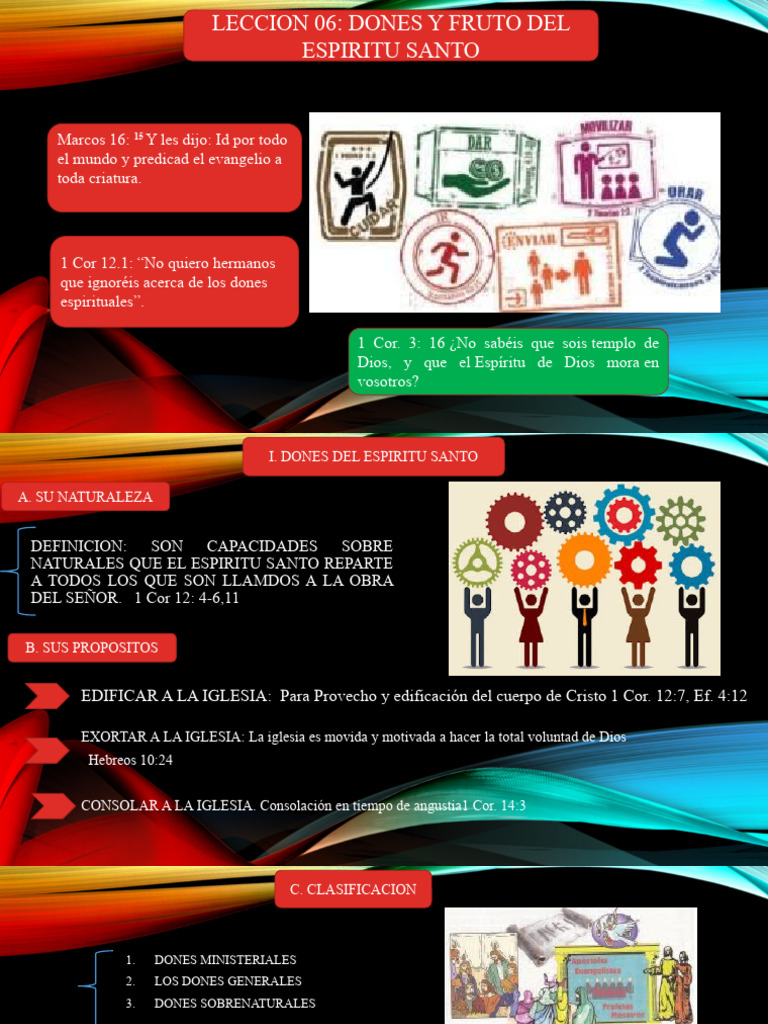 L6 Dones y Fruto Del Espiritu Santo 1 | PDF | espíritu Santo | Cristo ...