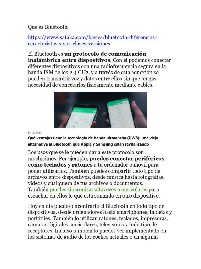 Que Es Bluetooth | PDF | Bluetooth | Inalámbrico