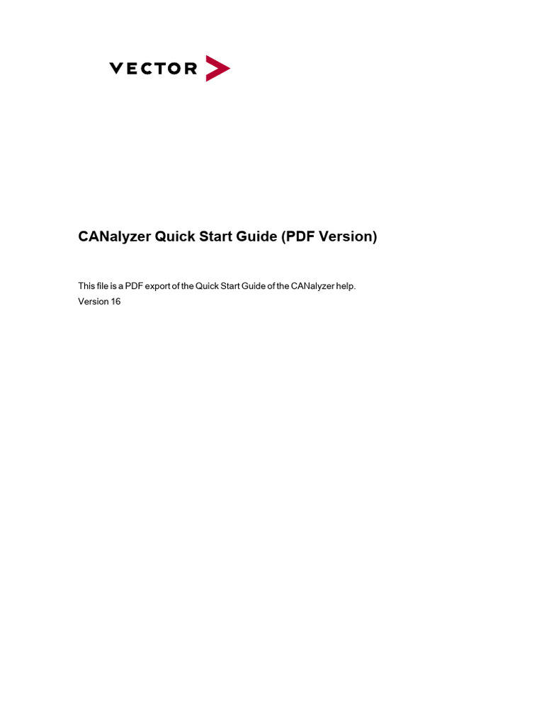 CANalyzer QuickStartExport | PDF | Data | Information