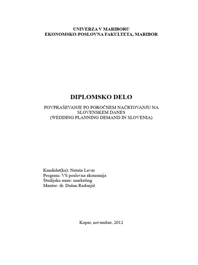 Diplomsko Delo Univerza V Mariboru Ekonomsko Poslovna Fakulteta
