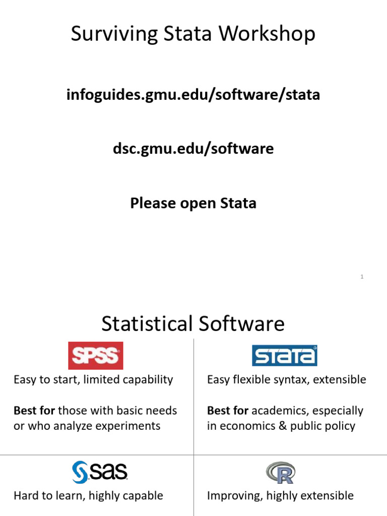 Surviving Stata | PDF | Double Click | Spss