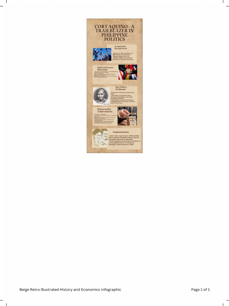Beige Retro Illustrated History and Economics Infographic | PDF