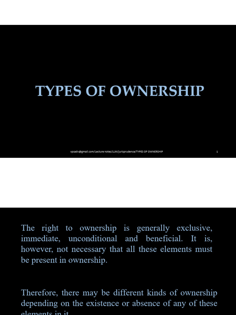05may2020 - Types of Ownership | PDF | Ownership | Trust Law