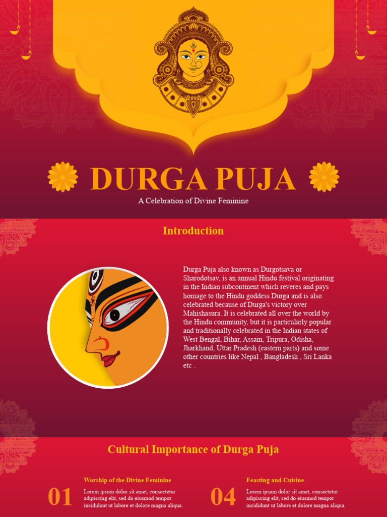 Durga Puja Animated | PDF | Hindu Worship | Hindu Deities