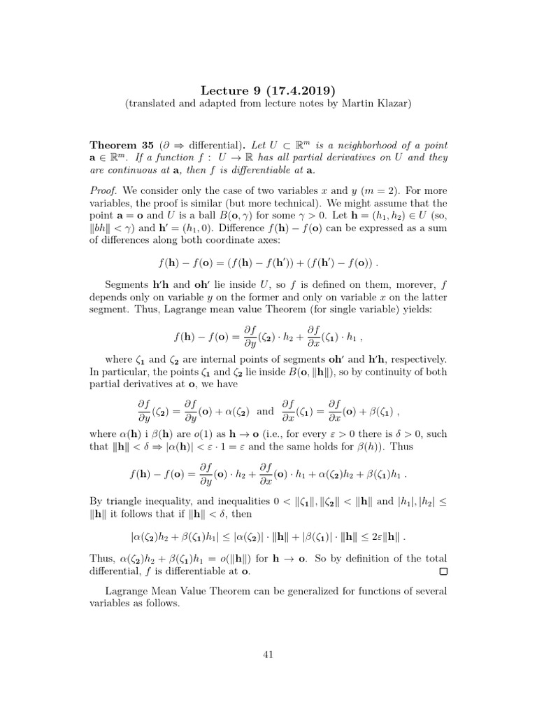 Lecture 9 | PDF | Science & Mathematics