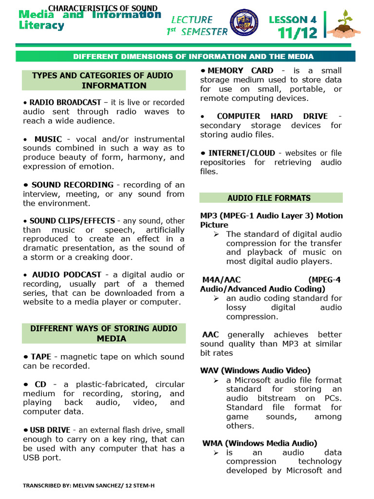 MIL LESSON Part 2 Haha | Download Free PDF | Digital Audio | Data Compression