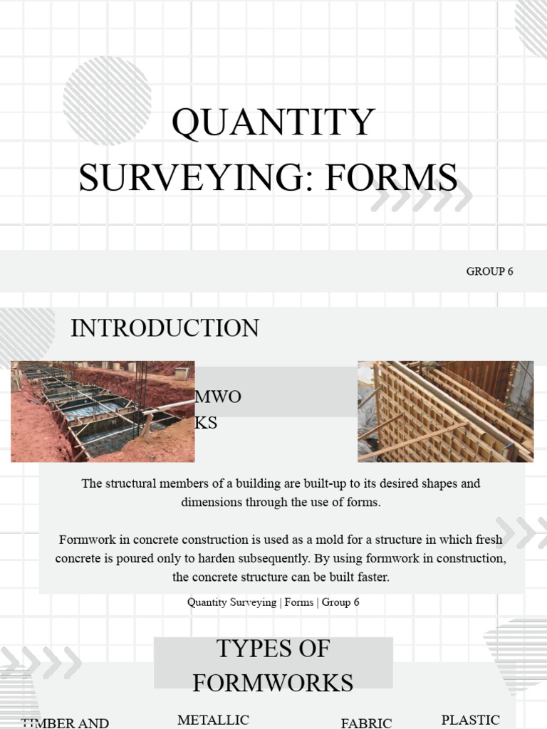 Quantity Surveying: Formwork Essentials | PDF | Civil Engineering ...