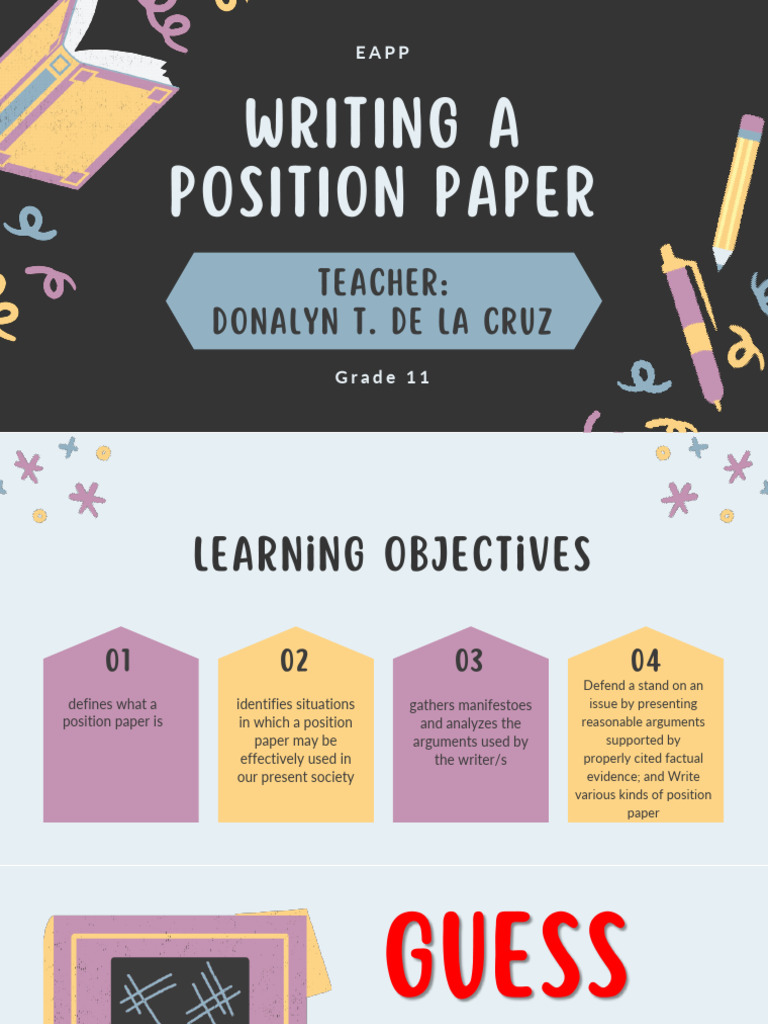 Position Paper | PDF | Argument | Essays