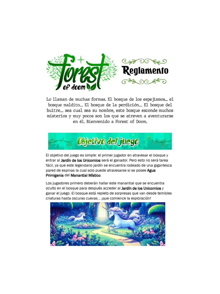 Reglamento Forest of Doom | PDF