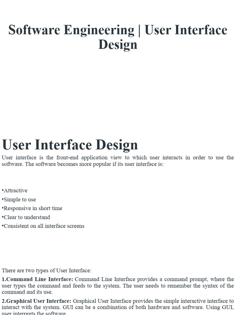 Lec 10 Pdf Graphical User Interfaces Command Line Interface