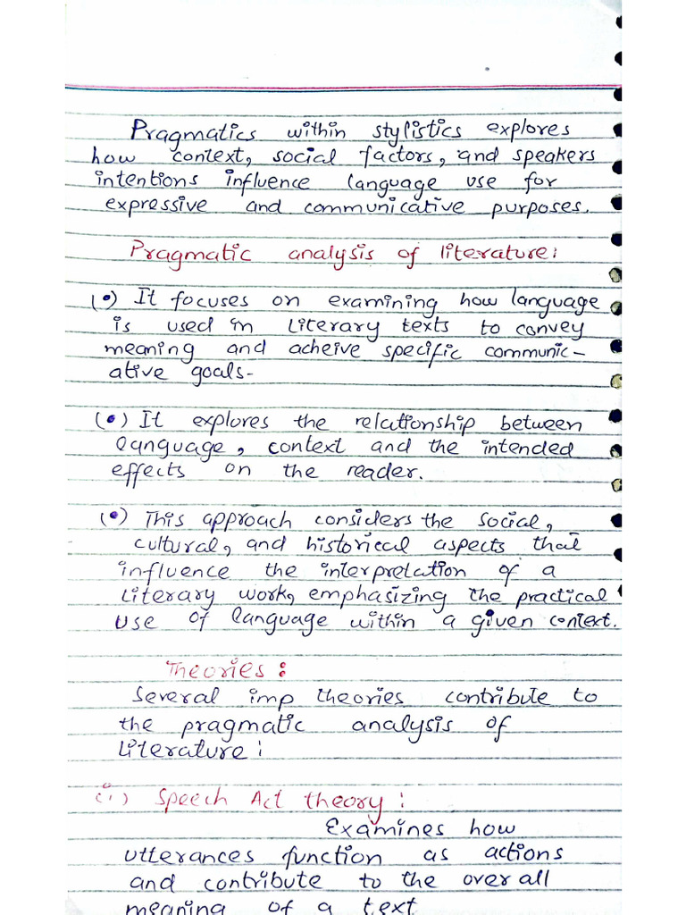 Pragmatic Analysis | PDF