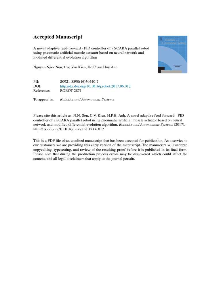 SCARA Robot | PDF | Artificial Neural Network | Mathematical Optimization