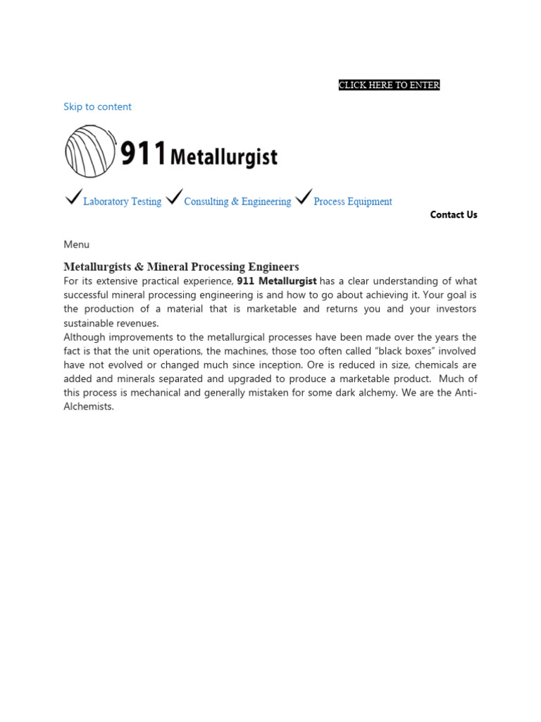 911 Metallurgy | Download Free PDF | Mining | Dam