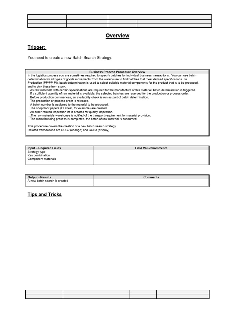 Create Batch Search Strategy in SAP | PDF | Logistics | Button (Computing)