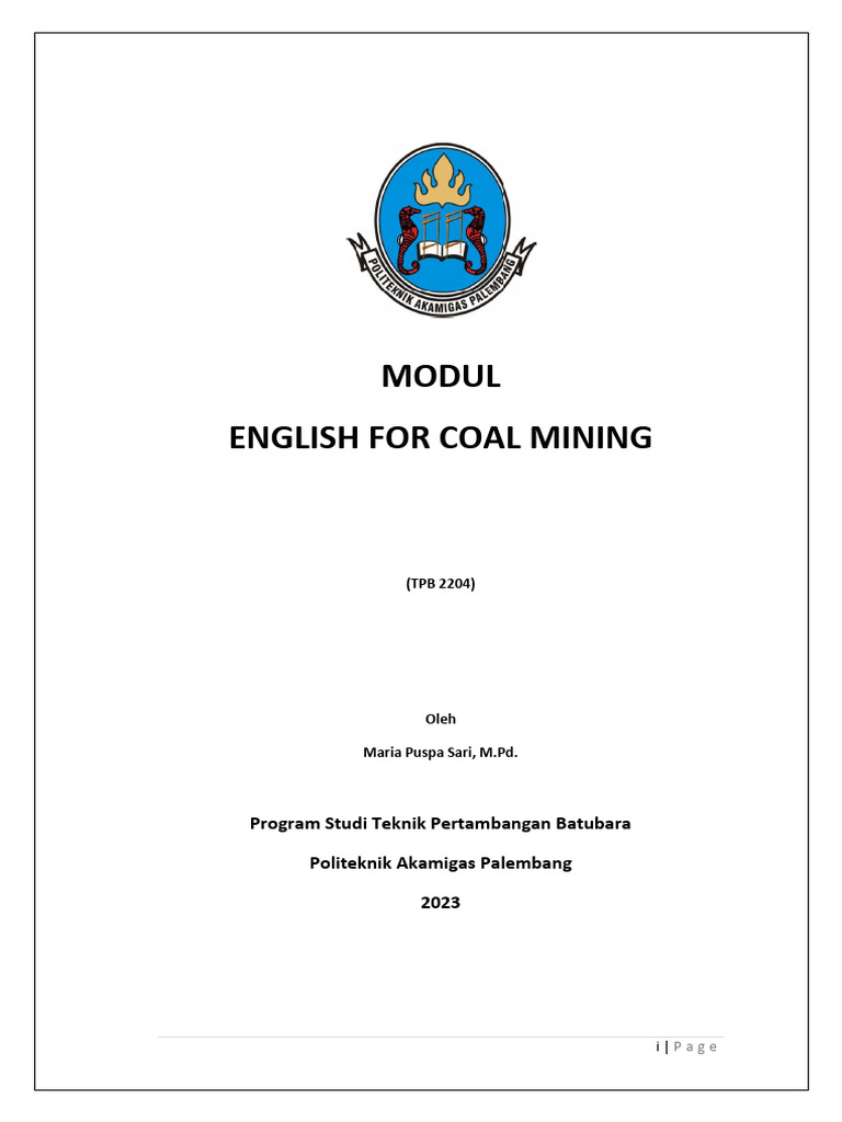 English for Coal Mining Students | PDF | Science & Mathematics