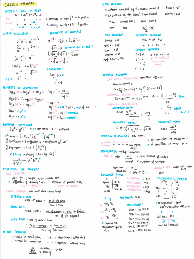 Correl 1 Formulas | PDF