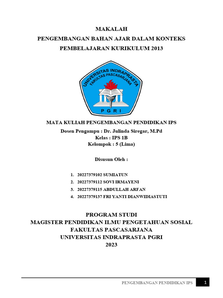 Contoh Makalah s2 | PDF