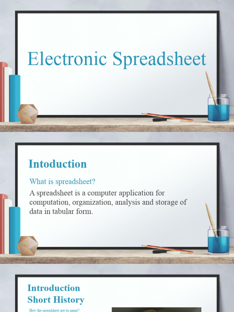 Electronic Spreadsheet | PDF | Spreadsheet | Bookkeeping