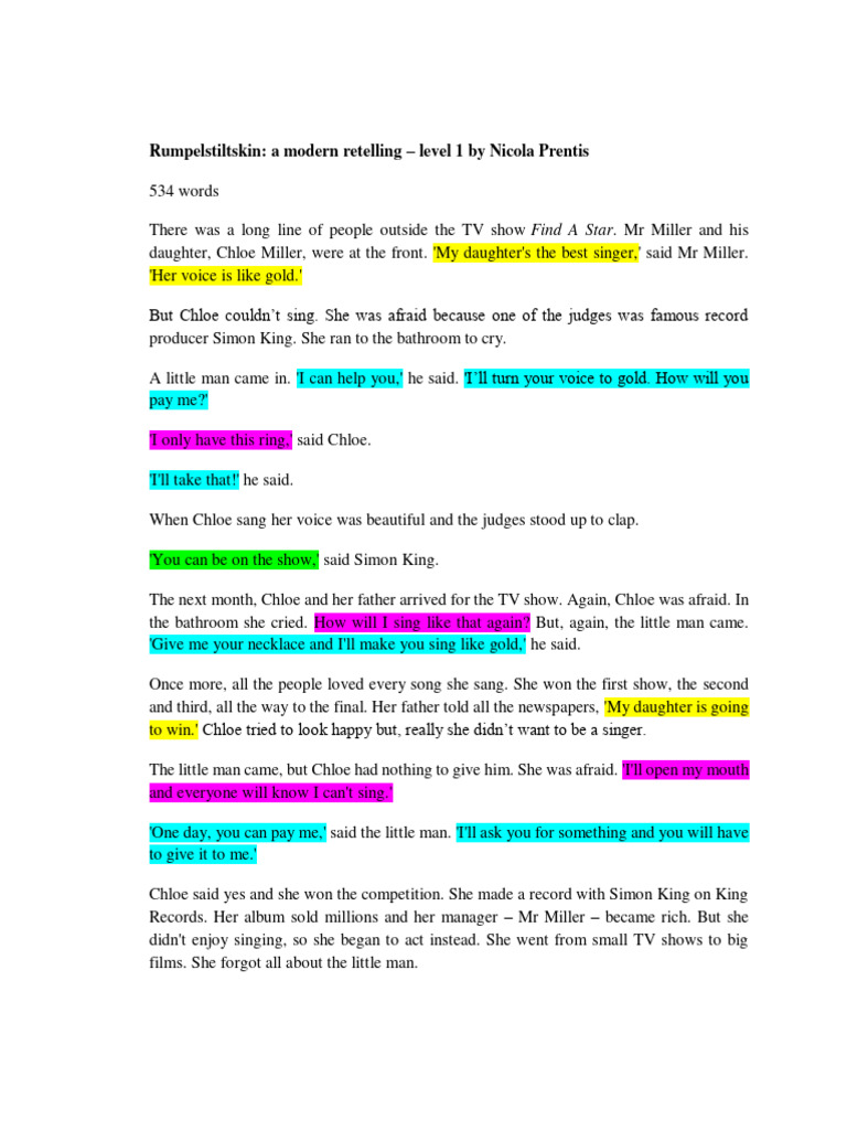 A182686 - Rumpelstiltskin Monologue Script | PDF | Art | Mystery ...