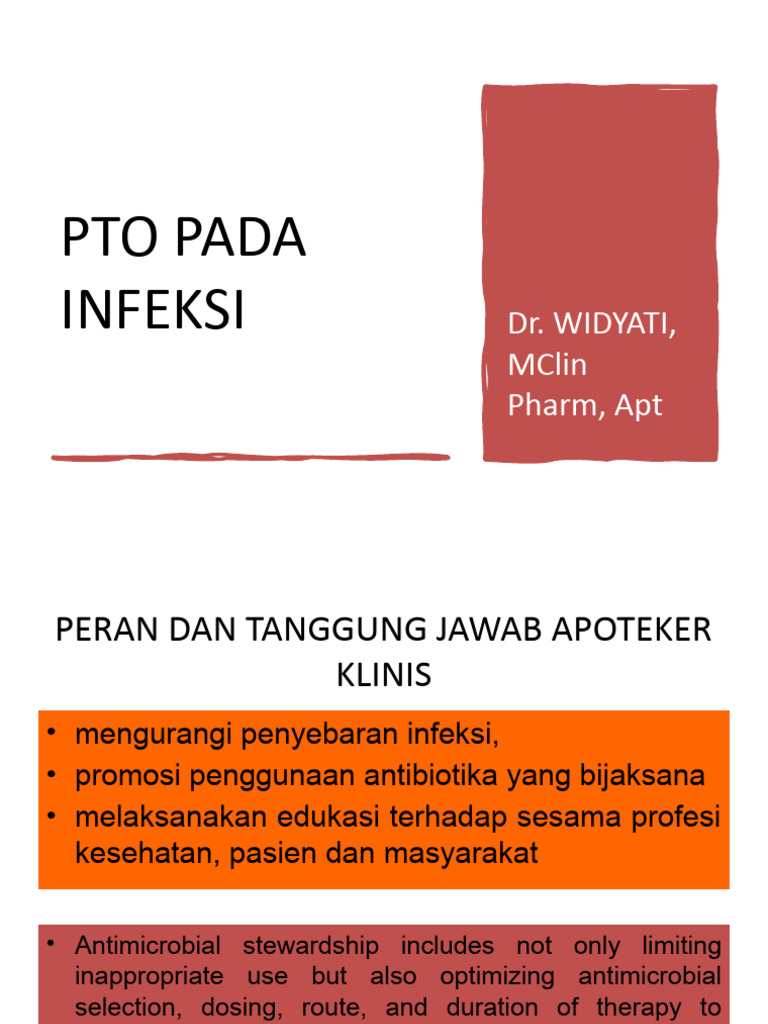 PTO Infeksi Widy | PDF | Antimicrobial Resistance | Infection