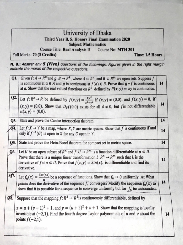 3rd Year Final Questions 2020 | PDF