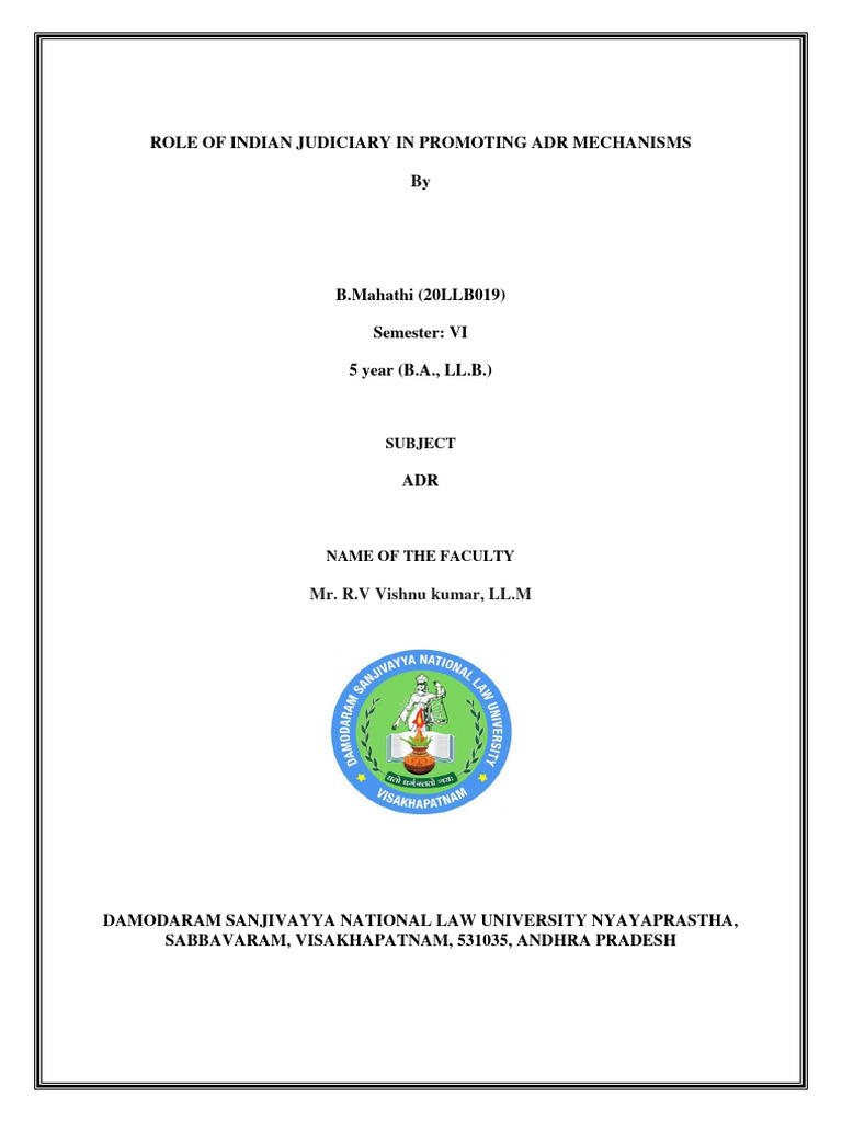 Adr Project | PDF | Law