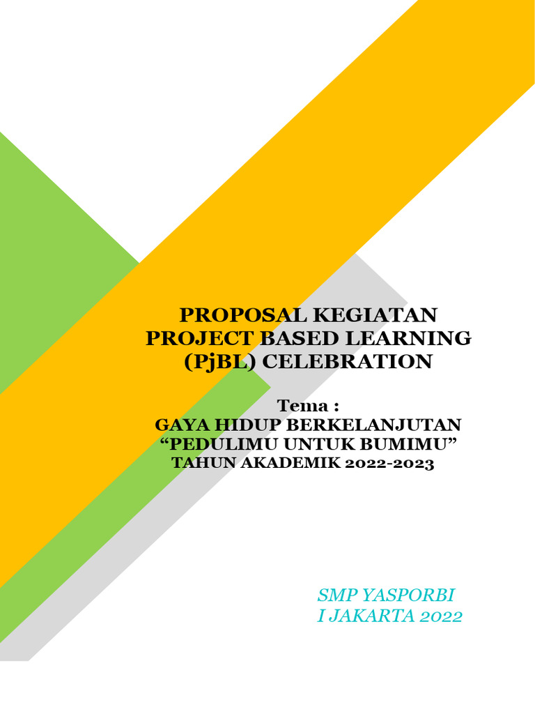 Proposal Celebrasi PJBL Ok | PDF