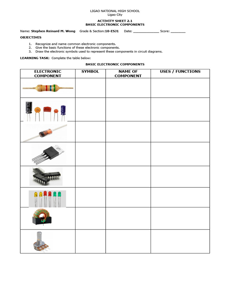 Act.21 BasicElectroncComponents | PDF