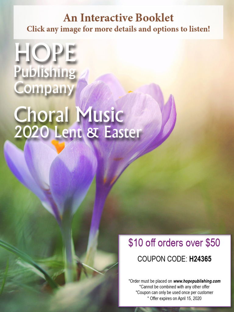 Lent & Easter Choral Music 2020 | PDF | Musical Instruments