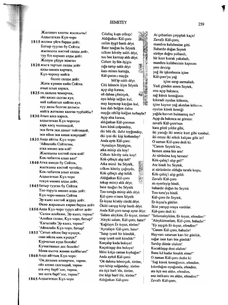 Manas Destanı - Wilhelm Radloff Çevirisi 8 | PDF