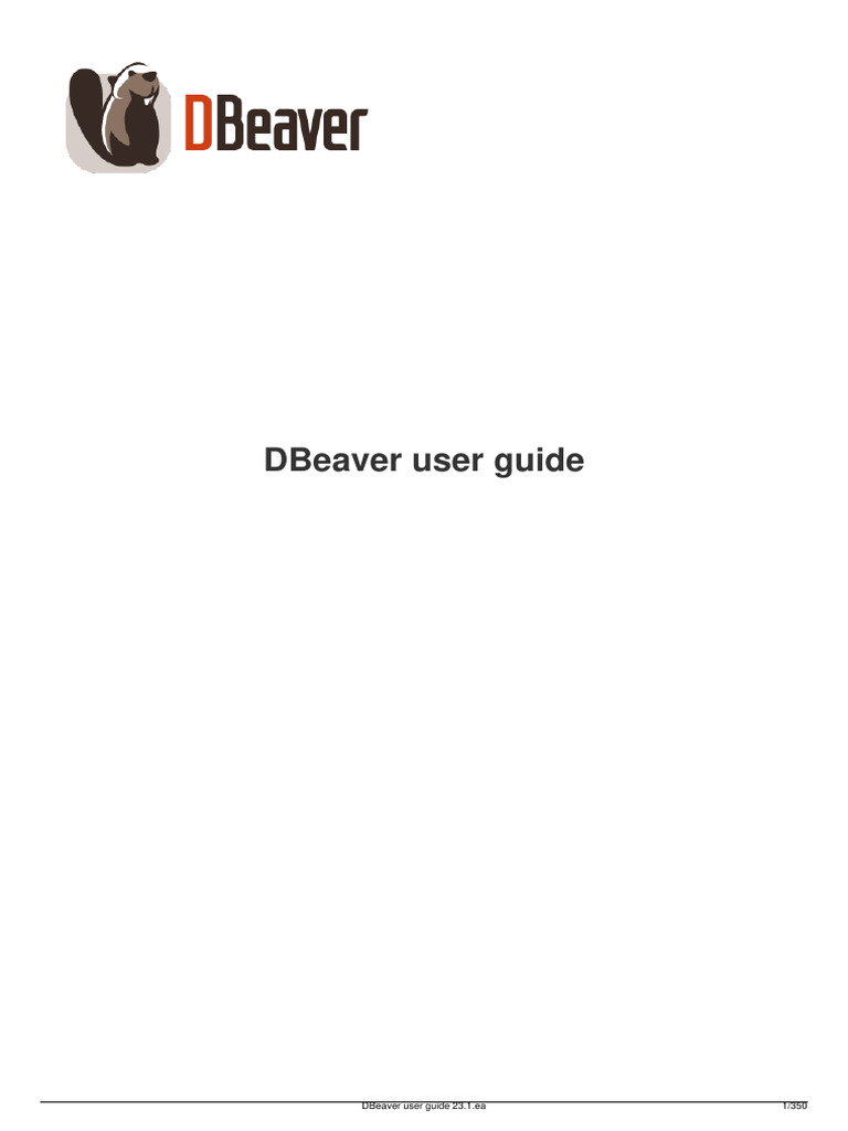 DBeaver V 23 1 Ea | PDF | Window (Computing) | Databases