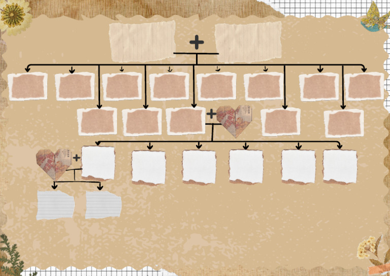 Black White Simple Boho Background Page Border A4 Landscape | PDF