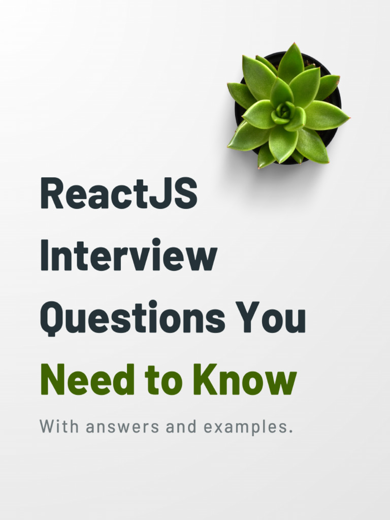 ReactJs Interview Questions | PDF ReactJs Interview Questions | PDF
