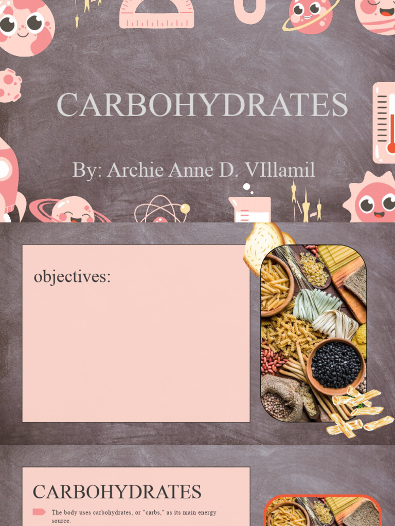 Grey and Pink Scientific Project Presentation | PDF | Carbohydrates ...