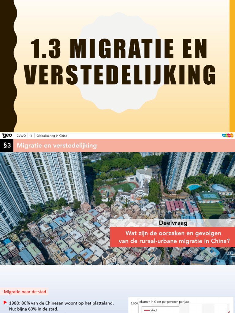 1.3 Migratie en Verstedelijking | PDF